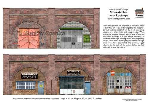 OO Gauge Backscene Sections - Stone Arches with Lock-ups | Sankey ...