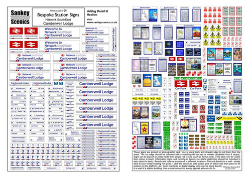 4mm A4 Customised Network SouthEast Station | Sankey Scenics Signs