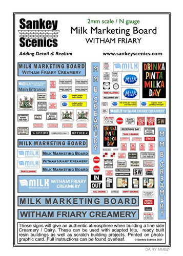 2mm Customised Dairy Signs - Milk Marketing Board | Sankey Scenics Signs