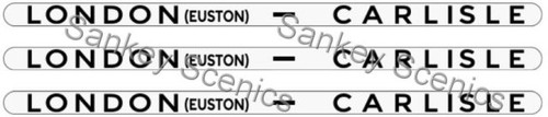 4mm LMS Destination Boards: London - Carlisle | Sankey Scenics Signs
