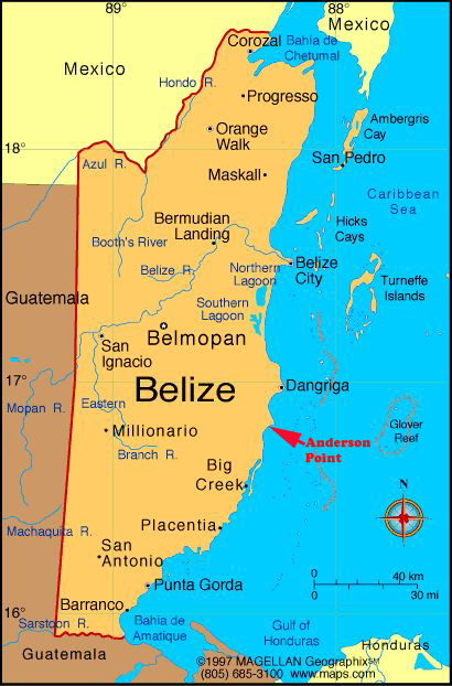 Maps of Belize | anderson-point2