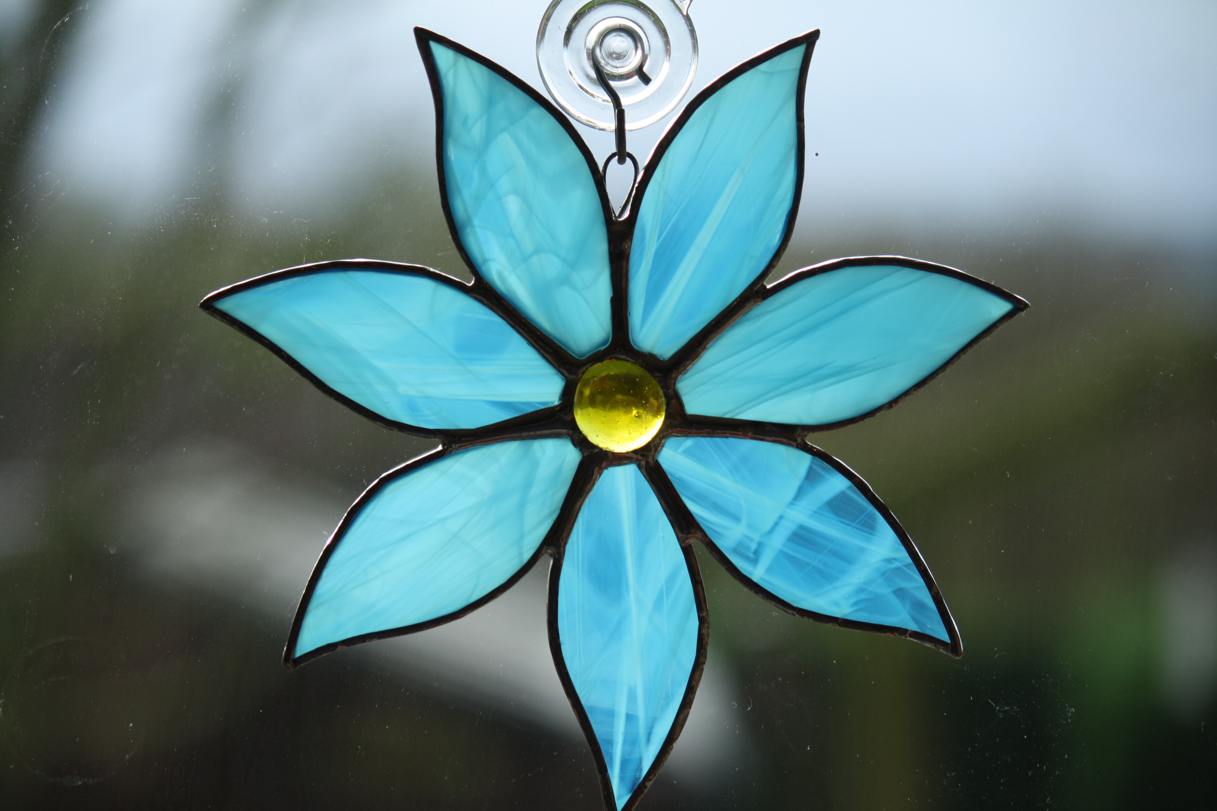 Window Flowers | stainedglasswallart