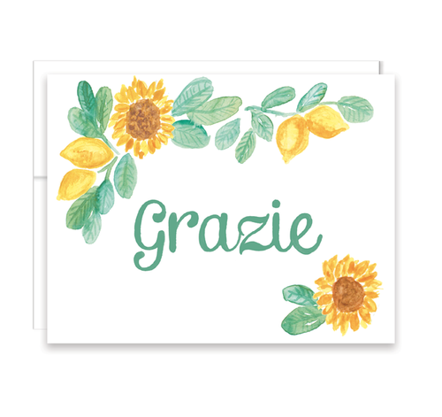 Sunflower Lemon Grazie Card | Leveret Paperie