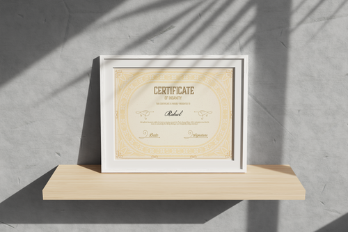 Certificate of Insanity | Quantumpicklecircus