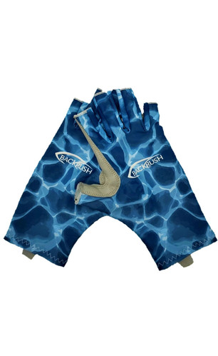 Blue Water UPF 50+ Outdoor Gloves | Backrush
