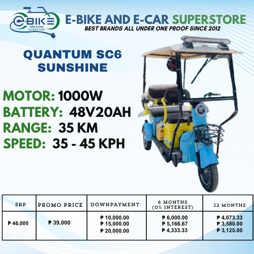 QUANTUM SC6 SUNSHINE | EBIKE AND ECAR SUPERSTORE