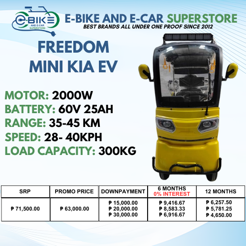 FREEDOM MINI KIA EV | EBIKE AND ECAR SUPERSTORE