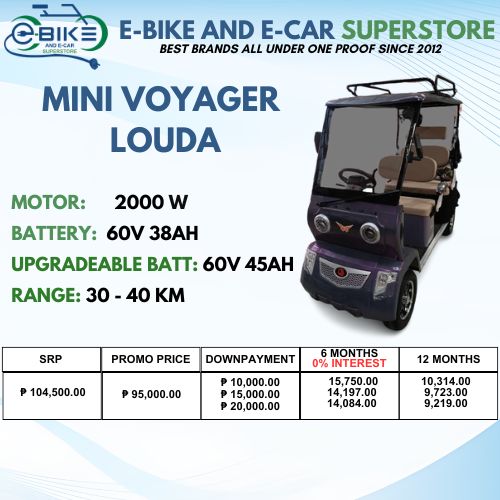 MINI VOYAGER LOUDA | EBIKE AND ECAR SUPERSTORE