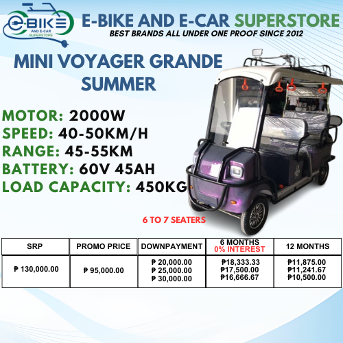 MINI VOYAGER GRANDE SUMMER | EBIKE AND ECAR SUPERSTORE