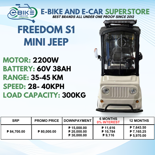 FREEDOM S1 MINI JEEP | EBIKE AND ECAR SUPERSTORE