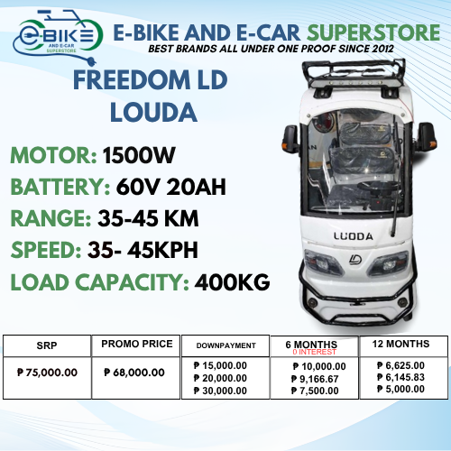 FREEDOM LD (LOUDA) | EBIKE AND ECAR SUPERSTORE