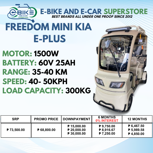 FREEDOM MINI KIA E-PLUS | EBIKE AND ECAR SUPERSTORE