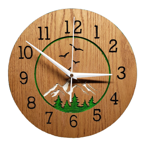 Rustic Carved Wood Wall Clocks | Birdy's Woodshop