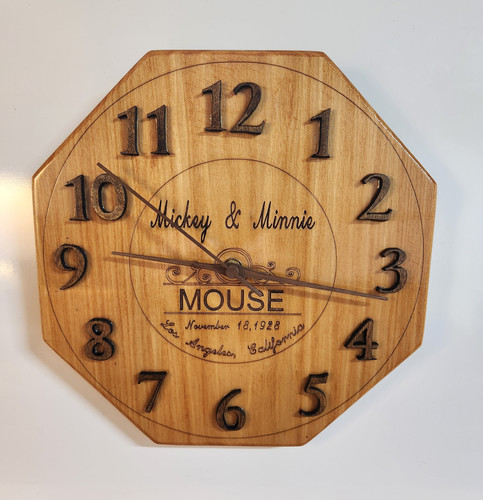 Personalized Commemorative Wedding Clock | Birdy's Woodshop