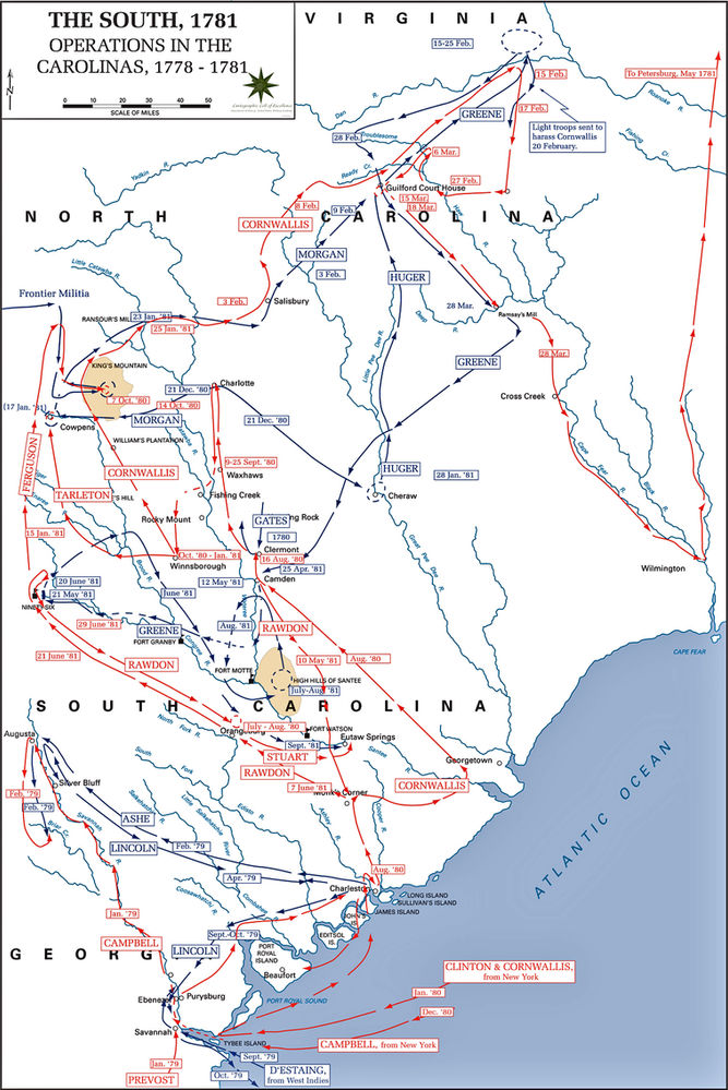 March 17, 1781 - The Carolinas Campaign of the American Revolution