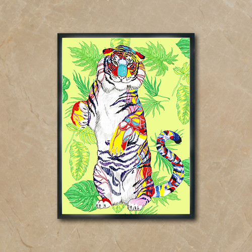 Lámina A3 TIGRE TROPICAL | eldiosdelostres