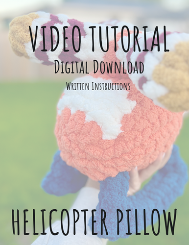 Chunky Knit Helicopter Pillow PDF Pattern and Video Tutorial | The Cozy ...
