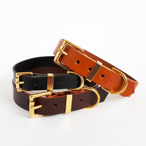 Classic Leather Buckle Collars: Black | annrees