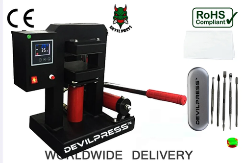 S15 DEVIL PRESS™ HYDRAULIC 10 TON DUAL HEATING PLATES ROSIN PRESS WAX ...
