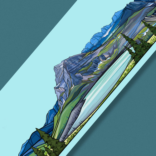 Glacier National Park Miniscape Sticker | Hydrascape Stickers