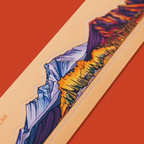 Flatirons & Longs Peak Miniscape Sticker | Hydrascape Stickers