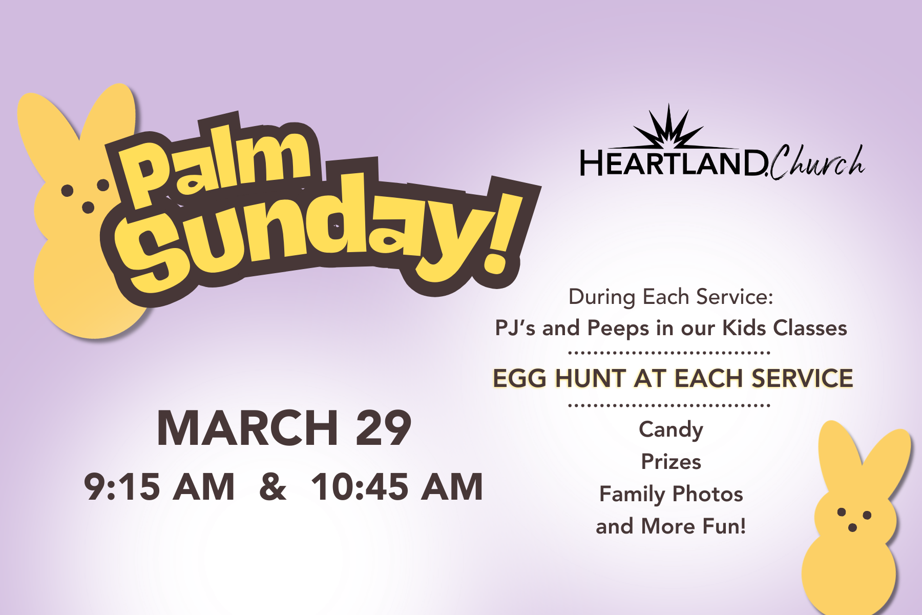 Palm Sunday Peeps & PJs | Heartland Church