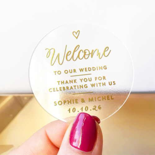 Personalized Welcome Stickers For Wedding Gift Bags, Wedding Welcome ...