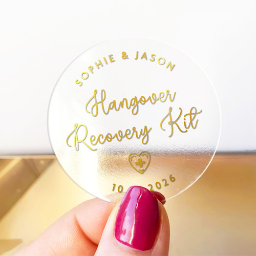 Personalized Hangover Recovery Kit Wedding Stickers, Survival Kit ...