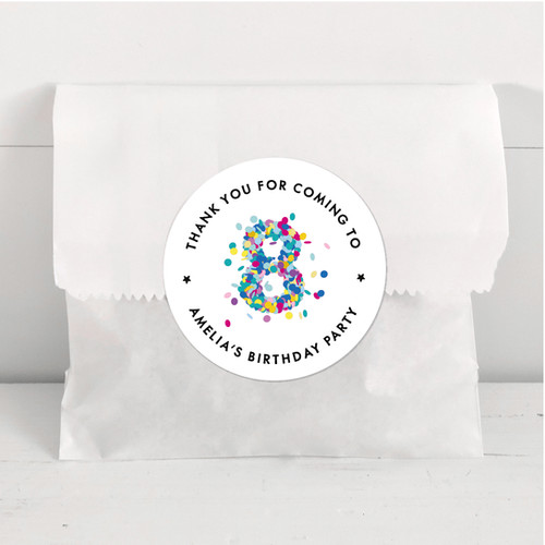 Personalised Happy Birthday Stickers, Custom Round Stickers For Party ...