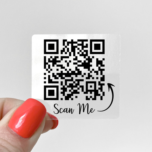 Custom QR Code Stickers - Personalized Labels for Packaging Weddings ...