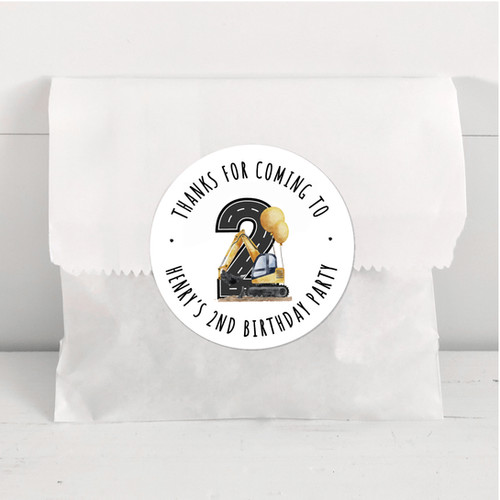 Personalized Digger Party Thank You Labels, Guest Thank You Tags ...