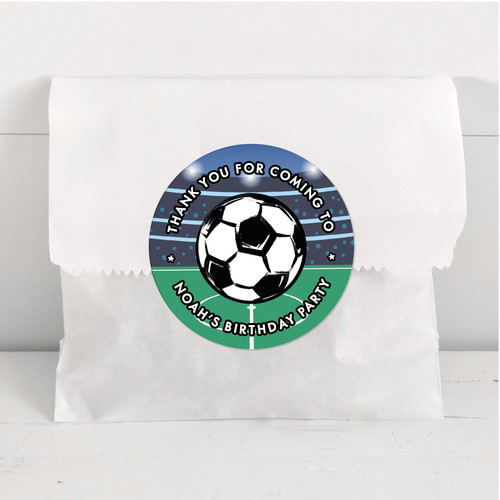 Personalized Football Party Favor Stickers, Birthday Thank You Stickers ...