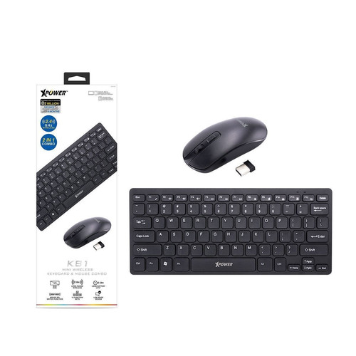 XPower KB1 2.4GHz無線鍵盤滑鼠套裝 Xpower KB1 Mini Wireless Keyboard & Mouse ...