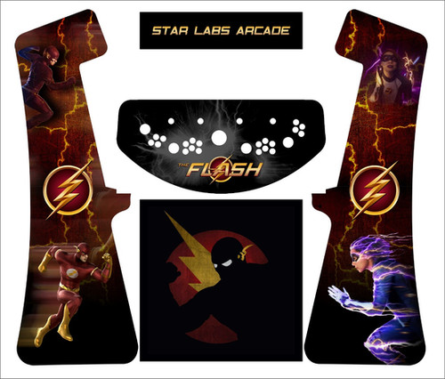 Flash Theme Upright Cabinet | Arcade Graphics | Customized Vinyl/Decals ...