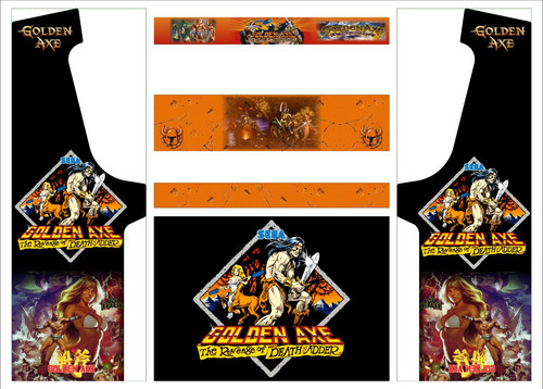 Golden Axe Upright Cabinet | Arcade Graphics | Customized Vinyl Printing