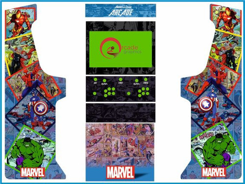 Marvel Upright Cabinet | Arcade Graphics | Customized Vinyl/Decals Printing