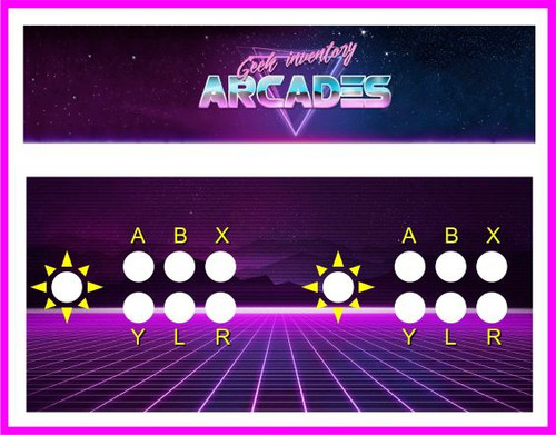 Retrowave Custom Control Panel + Marquee | Arcade Graphics | Vinyl ...