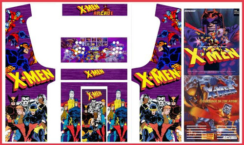 X-men Upright Cabinet | Arcade Graphics | Customized Vinyl/Decals Printing
