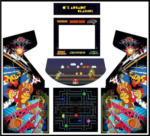 Multicade Arcade Classics Upright Cabinet | Arcade Graphics | Vinyl ...