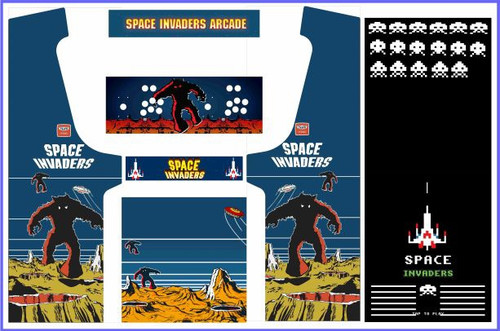 Space Invaders Upright Cabinet | Arcade Graphics | Customized Vinyl ...