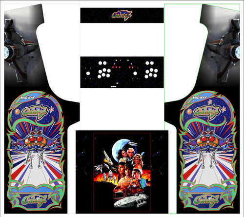 Galaga Upright Cabinet | Arcade Graphics| Customizable Vinyl/Decals ...