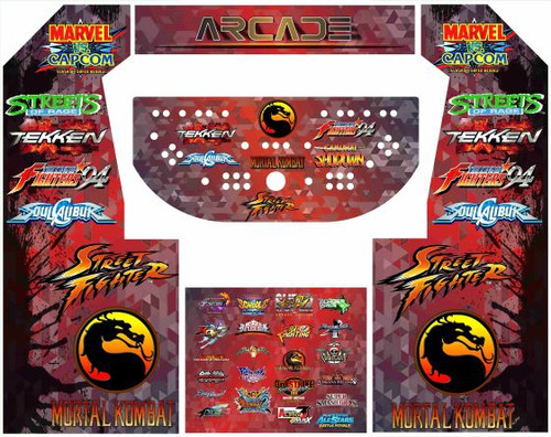 Multicade (MAME) Upright Cabinet | Arcade Graphics | Customized Vinyl ...