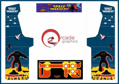 Space Invaders Upright Cabinet | Arcade Graphics | Customized Vinyl ...