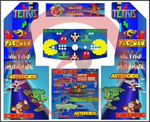 Multicade (MAME) Upright Cabinet | Arcade Graphics | Customized Vinyl ...