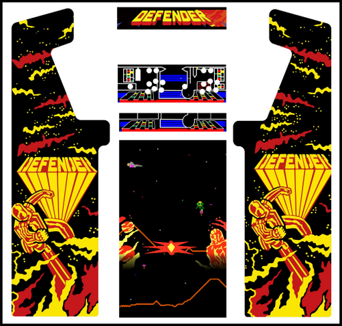 Defender Minotaur Cabinet | Arcade Graphics | Customized Vinyl/Decals ...