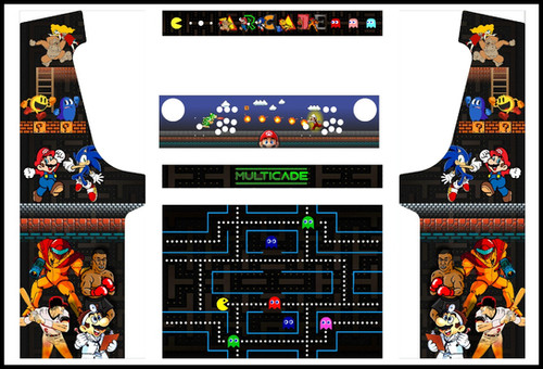 Multicade Upright Cabinet | Arcade Graphics | Customized Vinyl/Decals ...