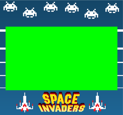 Space Invaders Bezel Screen | Arcade Graphics | Customized Vinyl/Decals ...