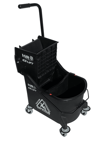 Black - Dual-Chamber Mop Bucket | HeRO Janitorial
