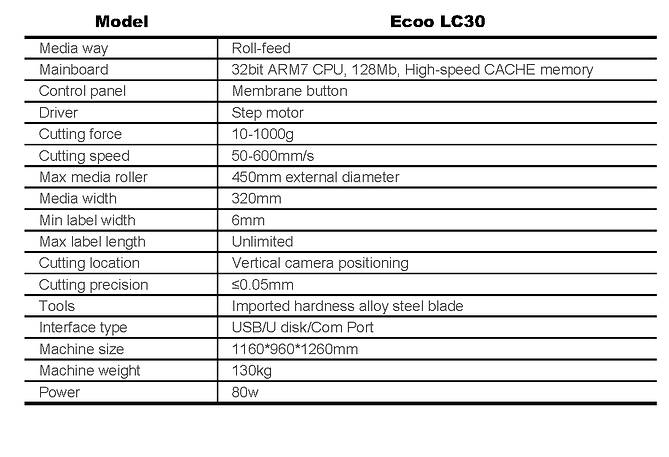 Ecoo LC30 DIGITAL DIE CUTTING MACHINE | Misitio