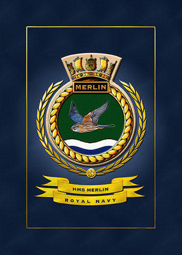 HMS MERLIN - SHIPS CREST | JACKS TAXI